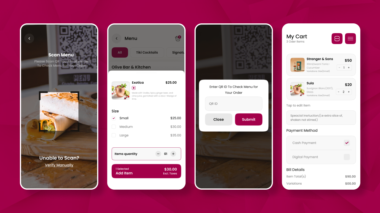 Flutter QR Table Ordering System with Admin Panel and User App by sampsolution